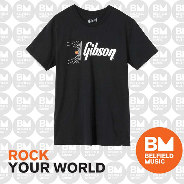 Gibson Soundwave T-Shirt Black XL - GA-TEE-SDWV-BLK-XL - Belfield Music