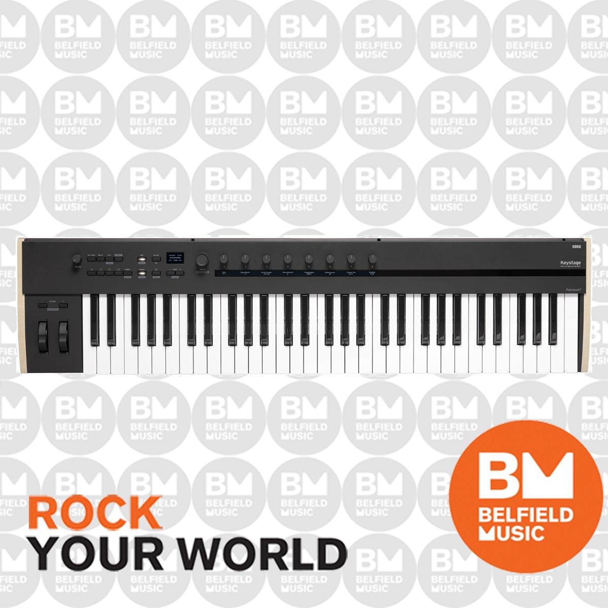 Korg Keystage 61 Poly Aftertouch Midi Keyboard Controller 61 Key Belfield Music