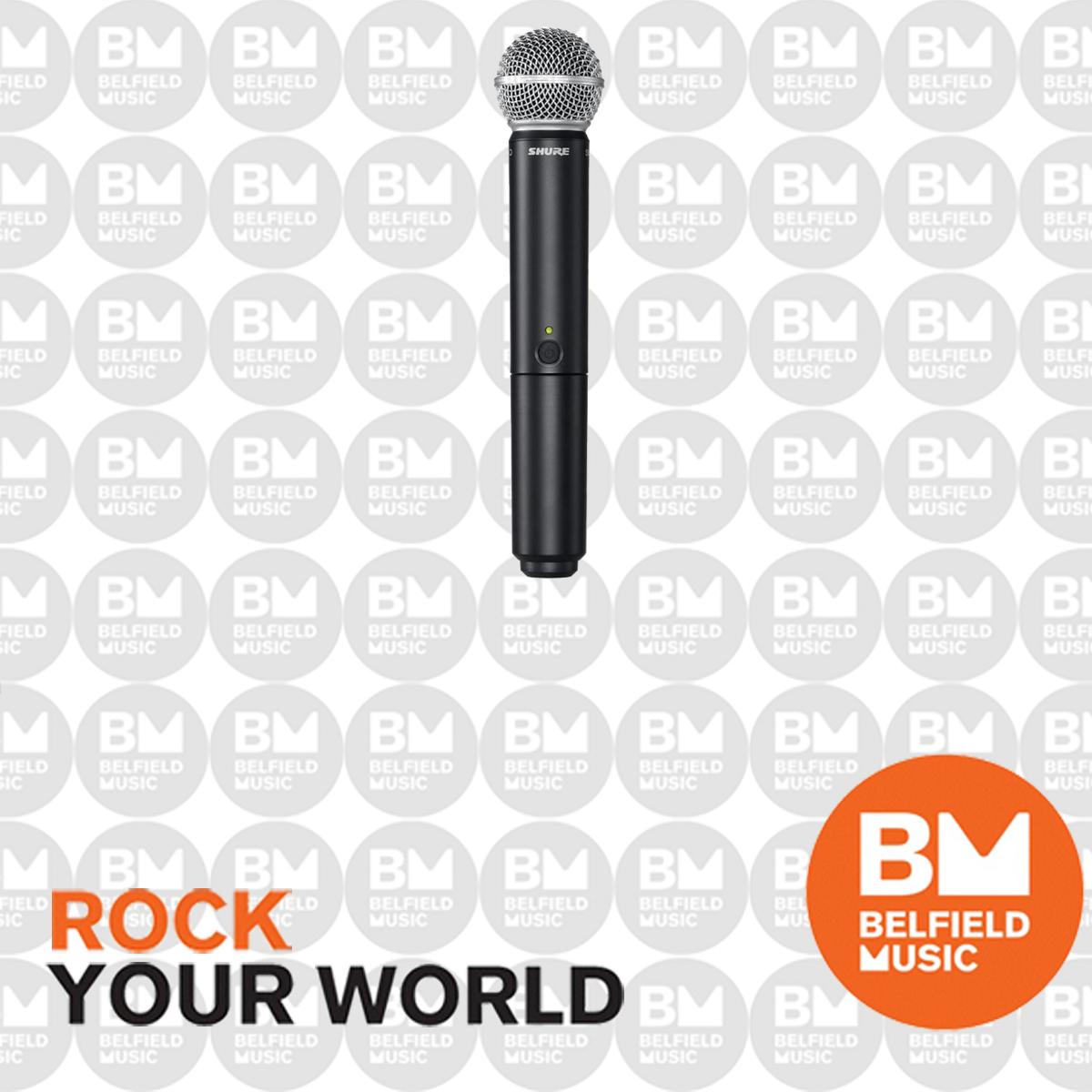 Shure BLX2/SM58 Wireless Mic Handheld Transmitter (M17: 662-686MHz) - Belfield Music