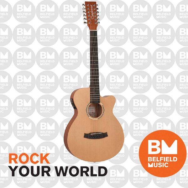 Tanglewood Roadster II Superfolk Acoustic Guitar 12-String Natural Sat ...