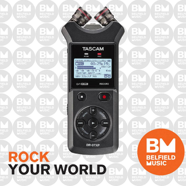 Tascam DR-07XP 2-Channel Handheld Recorder w/ USB-C Interface & Adjust - Belfield Music