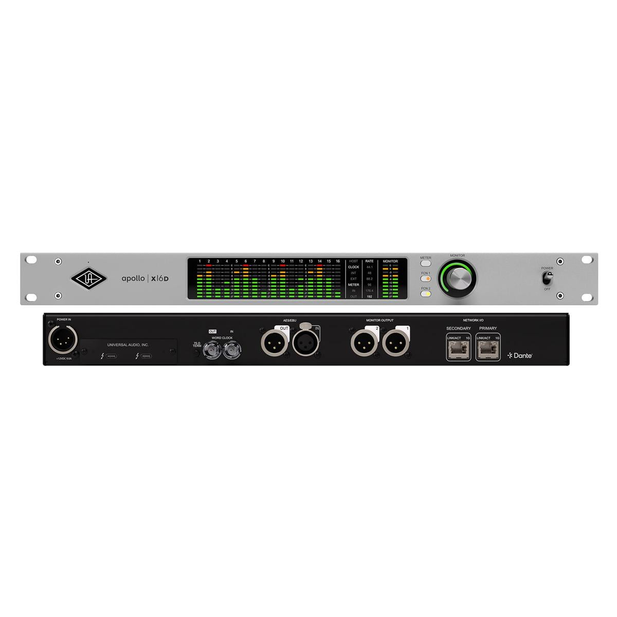 Universal Audio UA Apollo x16D Audio Interface w/ Dante Essentials ...