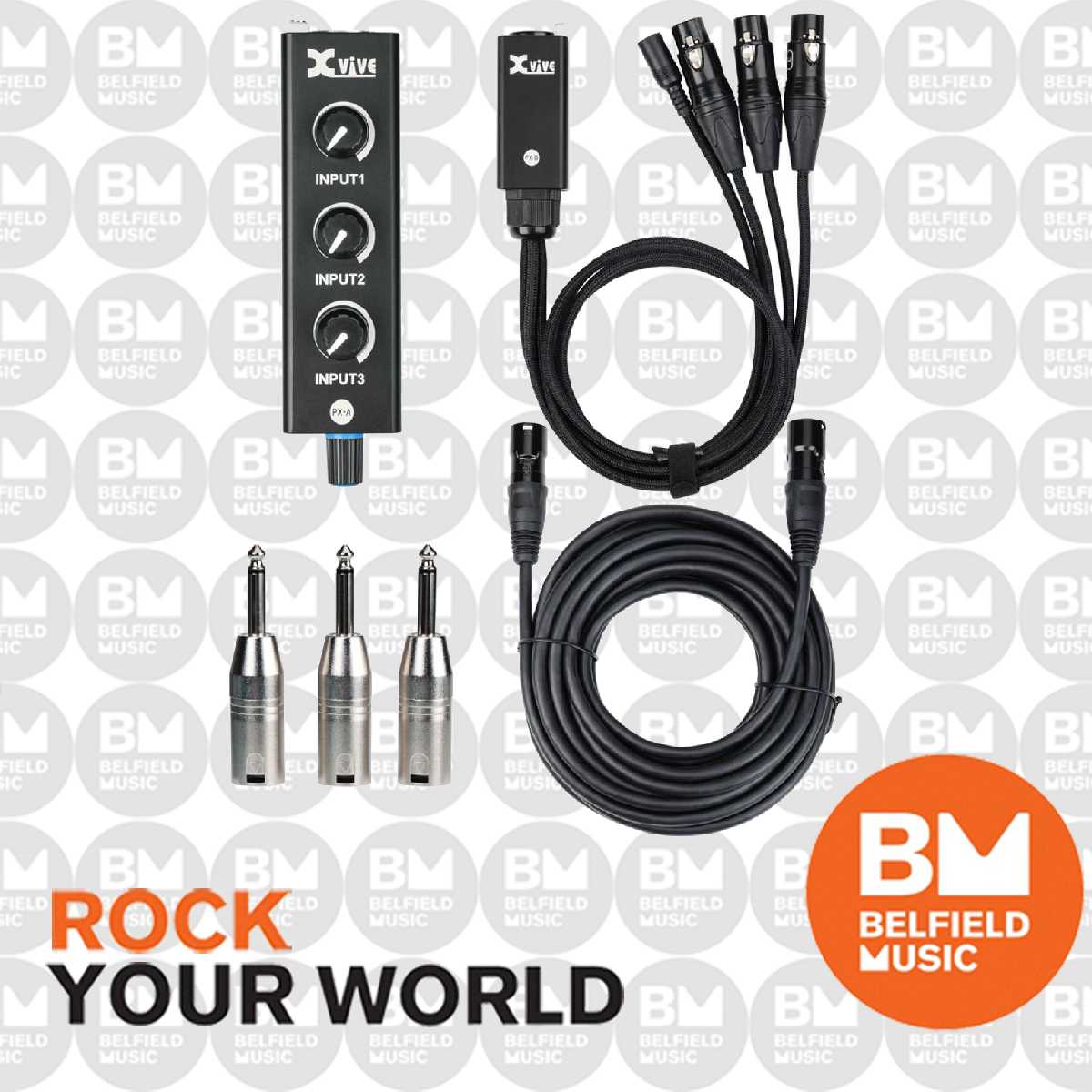 XVIVE PX Portable 3-Channel Personal Mixer Headphone Amplifier System ...