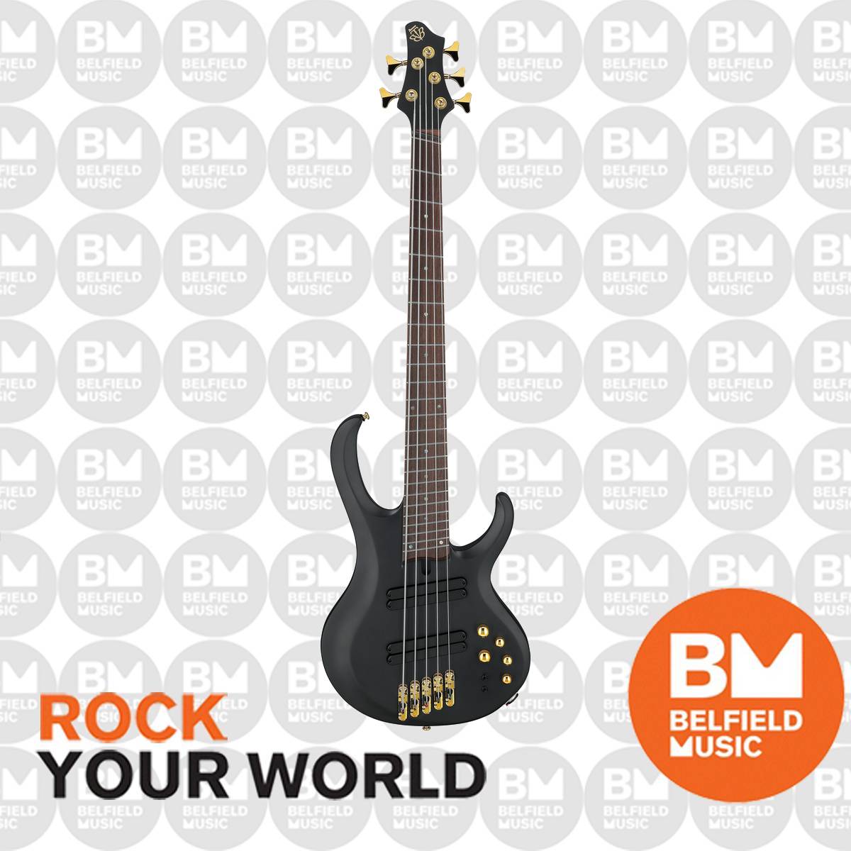 Ibanez BTB605LM Bass Guitar 5-String Black Flat - Belfield Music
