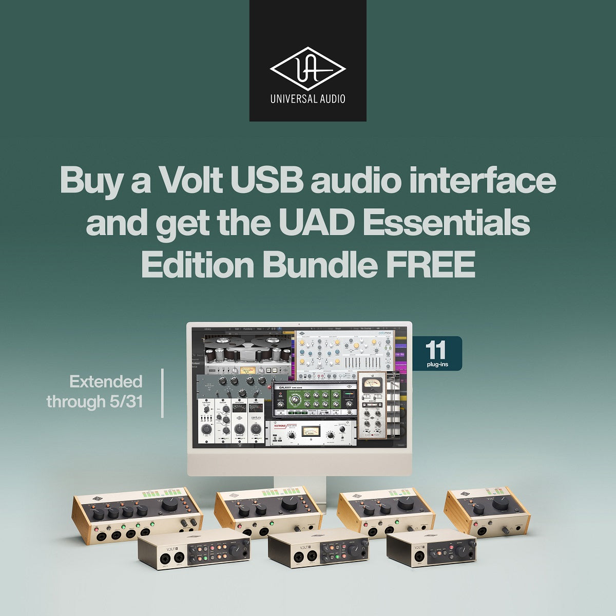 Universal Audio UA Volt 2 USB Audio Interface Bundle - Belfield Music