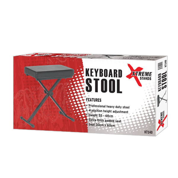 Xtreme KT140 Keyboard/Piano Bench Stool - 4 Positions - 60x30cm ...