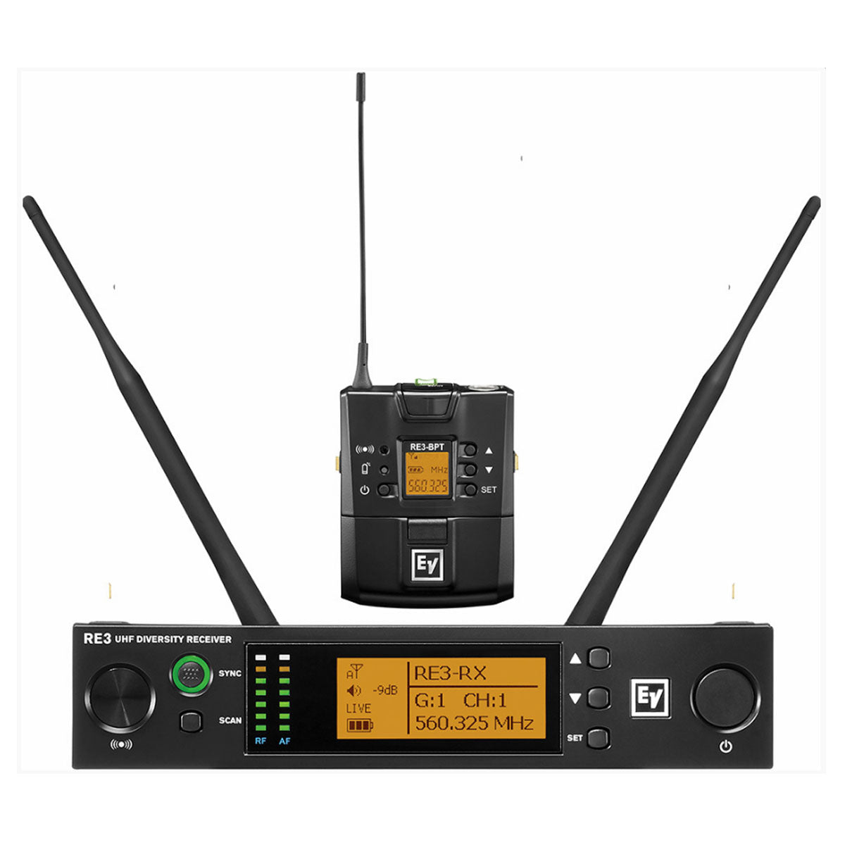 Electro-Voice EV RE3 Wireless Microphone Bodypack System Mic w/ No Inp ...