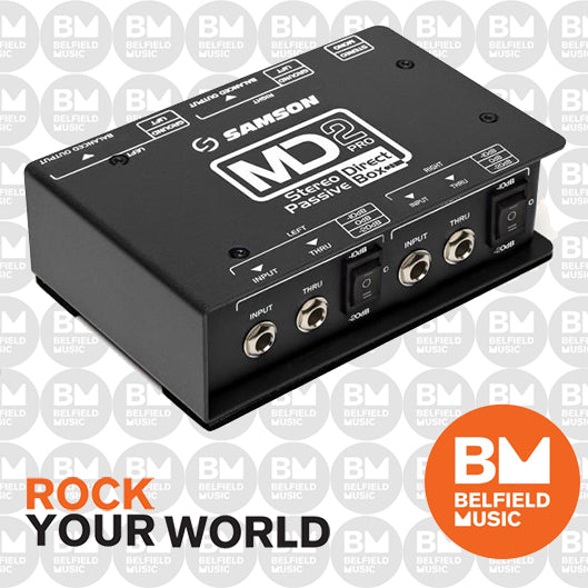 Samson MD2PRO Pro Stereo Passive Direct Box - Buy Online - Belfield Music