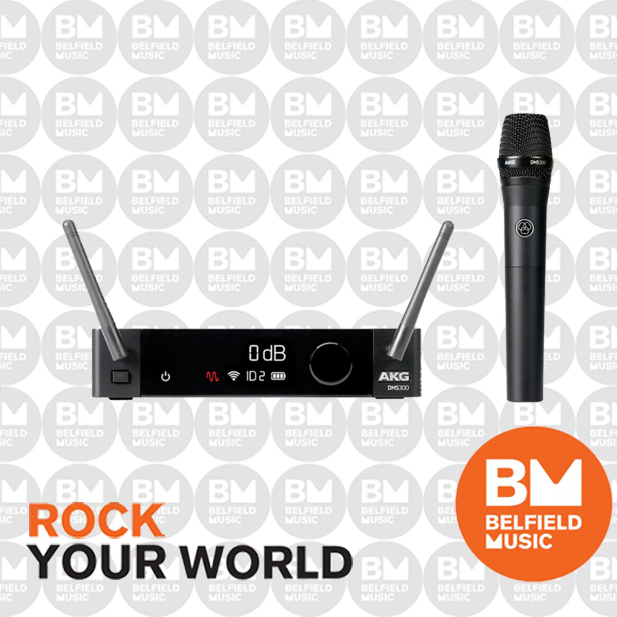 AKG DMS 300 Wireless Microphone Vocal Handheld Mic 2.4GHZ System ...