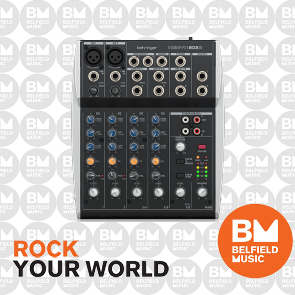 Behringer Xenyx 802S 8-Channel Mixer w/ USB - Buy Online - Belfield Music