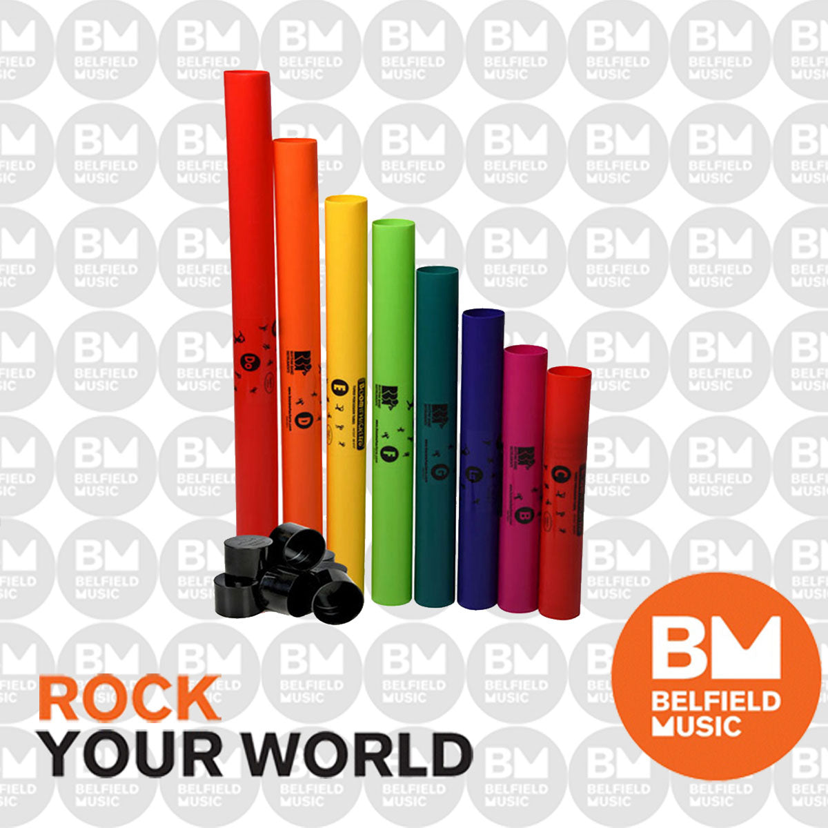 Boomwhackers 8-Note Diatonic C-Major Scale Set w/ Octaver Caps ...