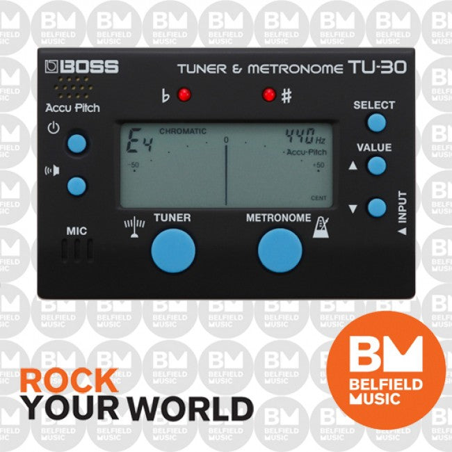 Boss TU-30 Tuner & Metronome TU30 - Buy Online - Belfield Music