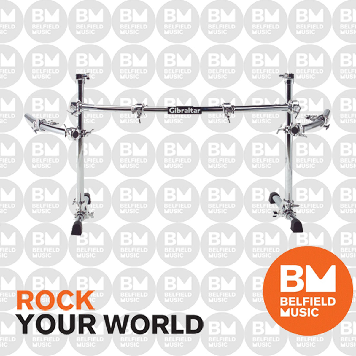 Gibraltar GCS-400C Road Series Chrome Curved Rack System w/ Side Wings ...