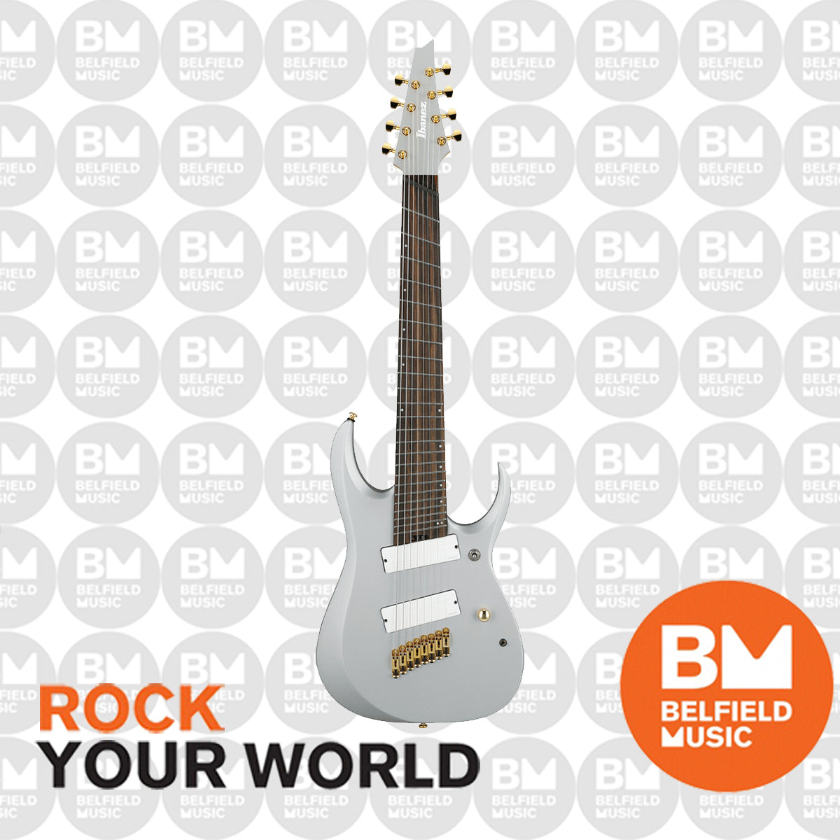 Ibanez RGDMS8 Electric Guitar 8-String Classic Silver Matte - Belfield ...