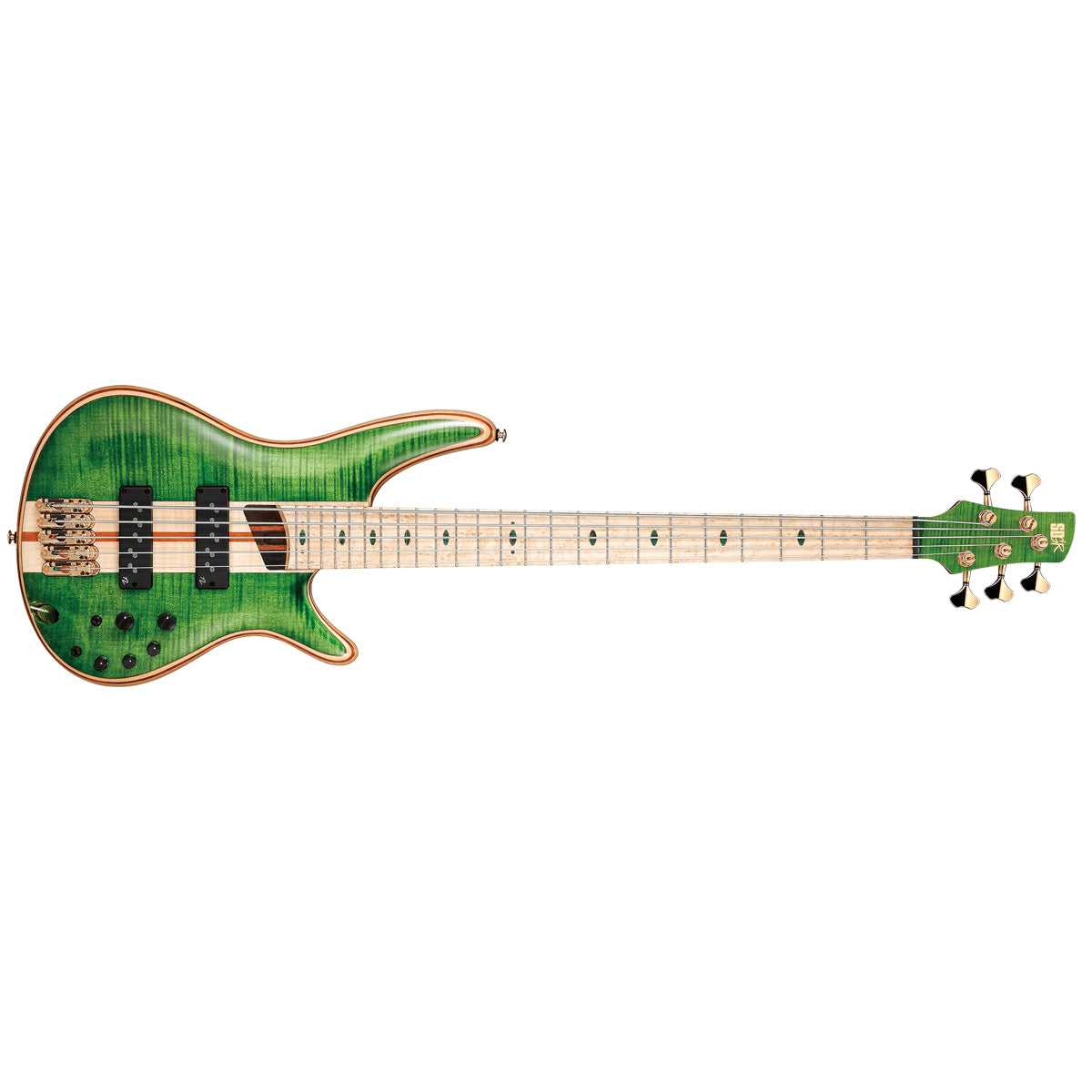 Ibanez SR5FMDX Premium Bass Guitar 5-String Emerald Green Low Gloss ...