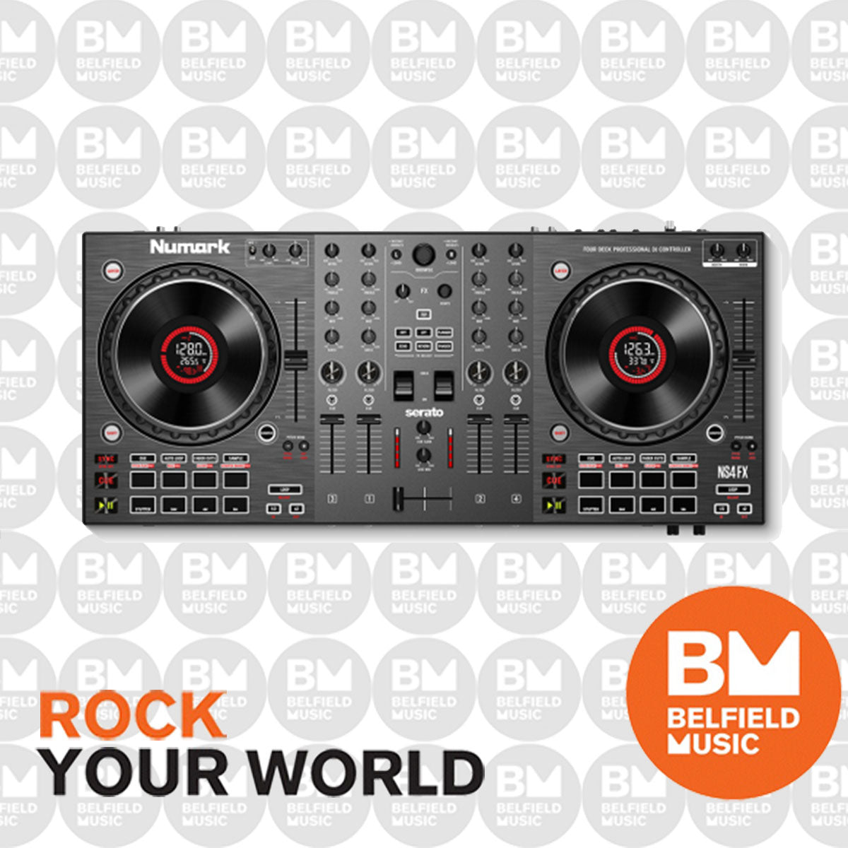 Numark NS4 FX DJ Controller 4-Channel Dual USB - Buy Online - Belfield ...