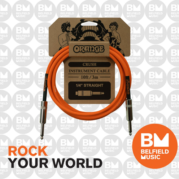 Orange CA034 Crush Guitar Cable 3m (10ft) Instrument Lead - Belfield Music