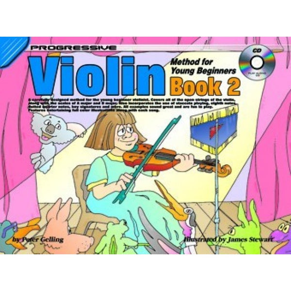 Progressive Books 69203 Young Beginner VIOLIN Book 2 Free CD KPYV2CP - Buy Online - Belfield Music