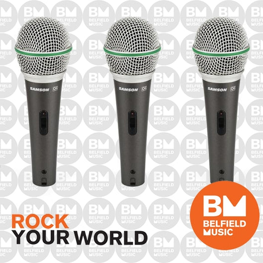 Samson Q63P Q6 Dynamic Microphone 3-Pack w/ Case - Buy Online ...