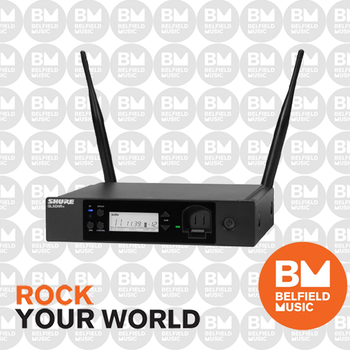 Shure GLXD4R+ Wireless Digital Receiver Half Rack w/ Rack-mount - Belfield Music