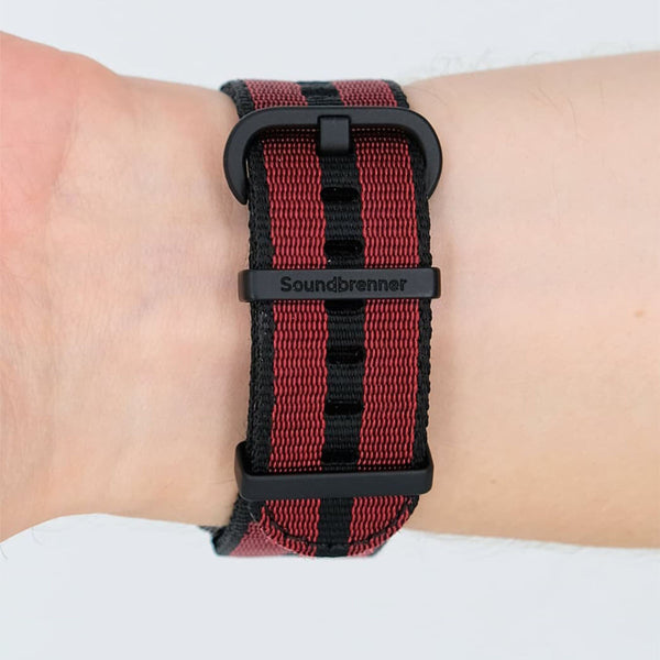 Soundbrenner Core Woven Nylon Strap Red - Buy Online - Belfield Music